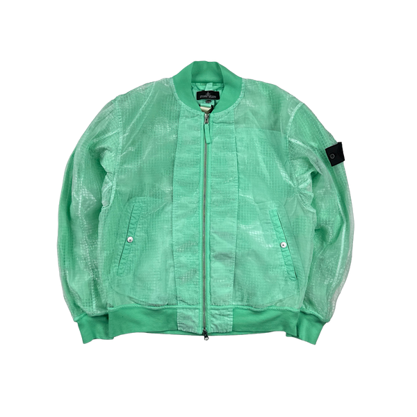 Stone Island Shadow Project 2022 Teal Distorted Ripstop Organza-TC Jac ...