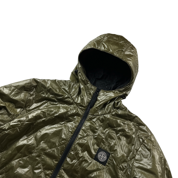 Stone Island 2017 Khaki Pertex Quilted Quantum Primaloft Hooded - Medi – Mat's Island