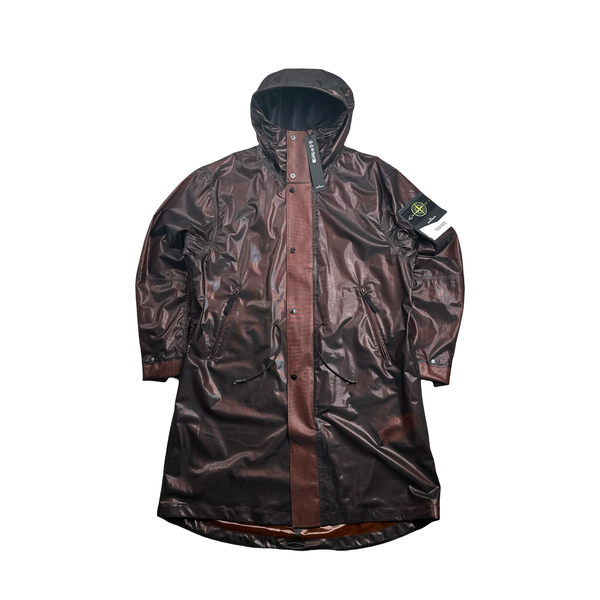 Stone Island 2024 Rust Metallic Run Proof Nylon Hooded Jacket - Large ...