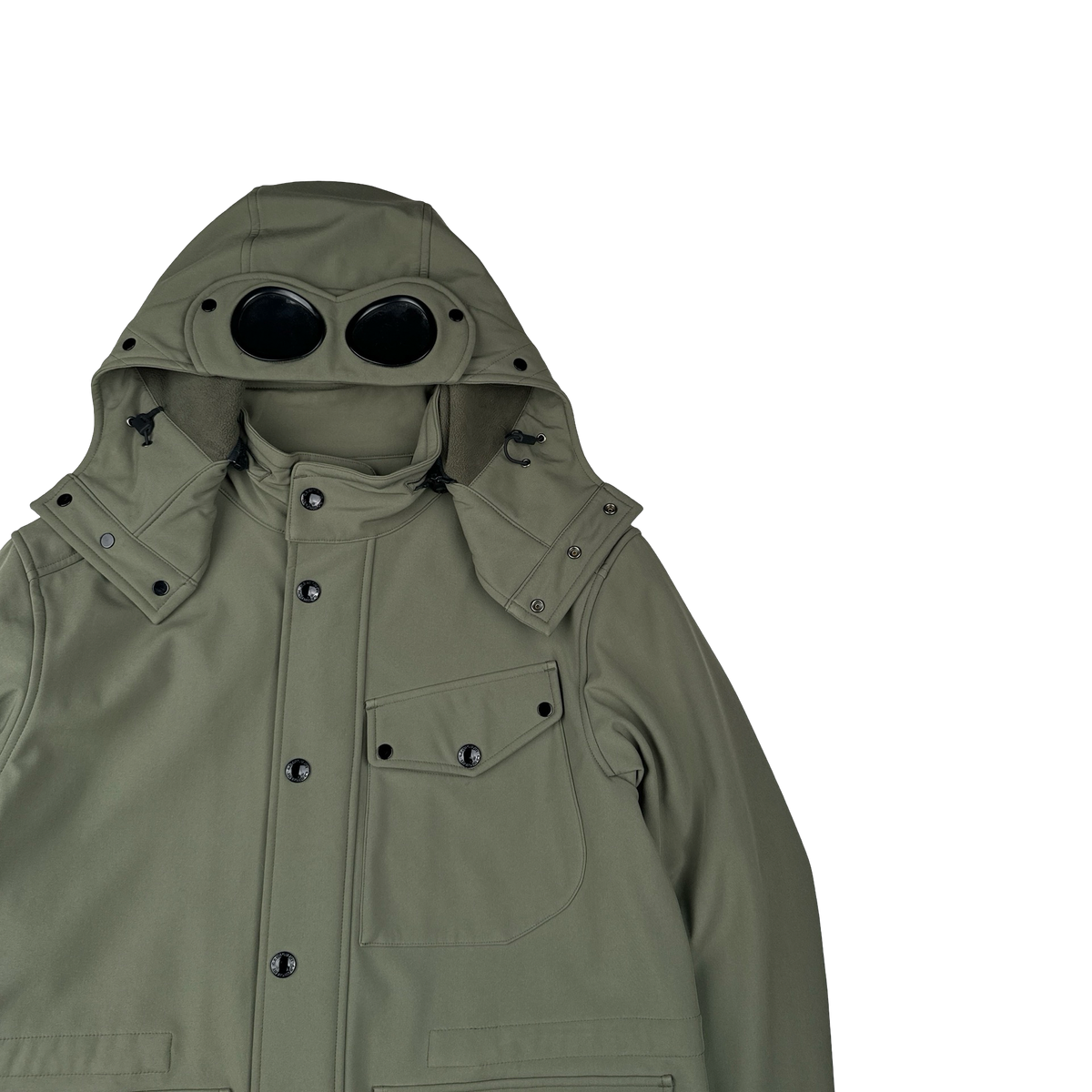 CP Company Khaki Goggle Soft Shell Field Jacket - Large – Mat's Island