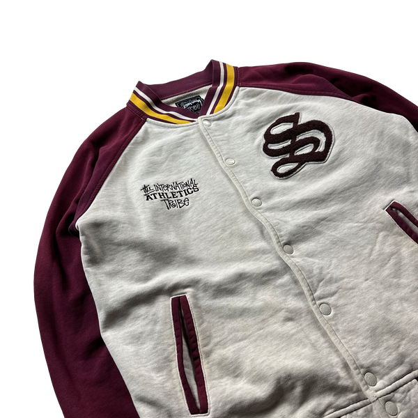 Stussy Red Patched Varsity Jacket - Large – Mat's Island