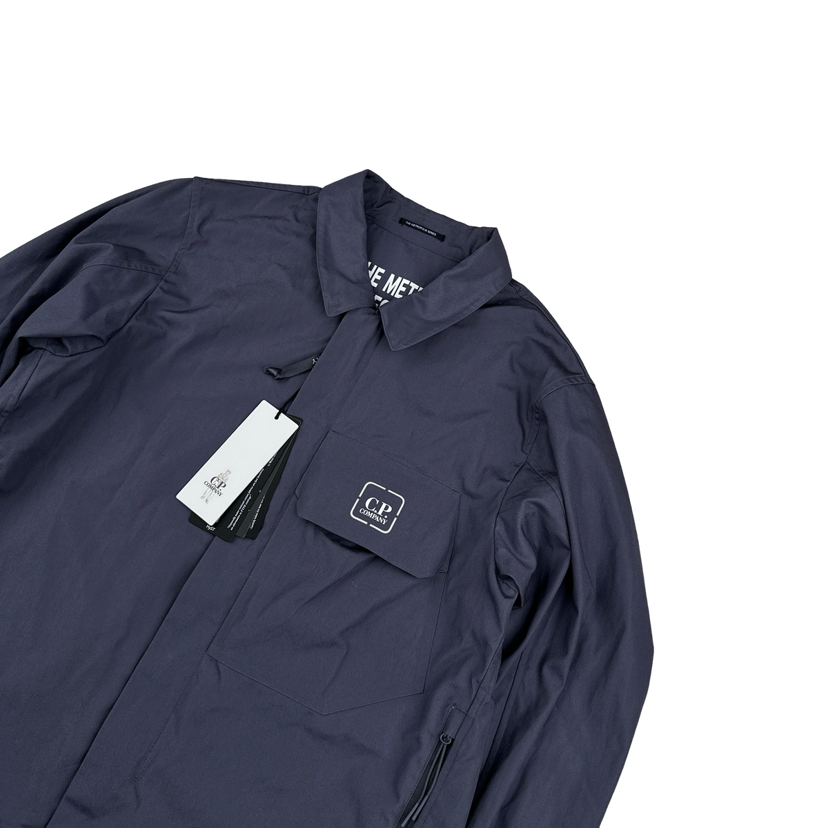 CP Company Metropolis Series Navy Hydro Stop Tela Overshirt - Medium ...