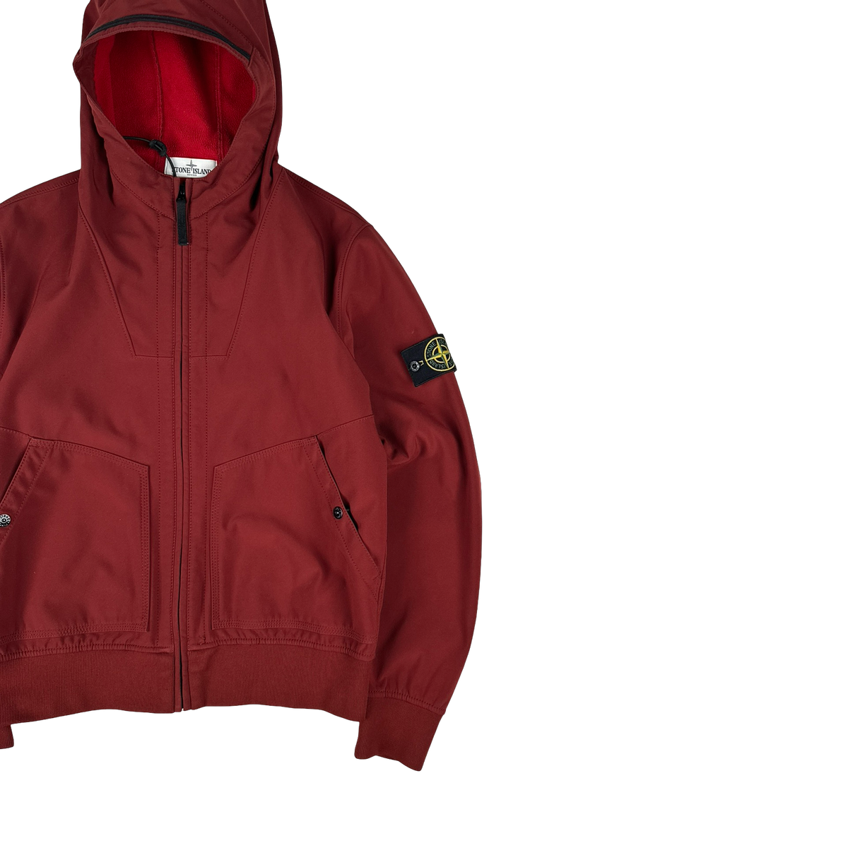 Stone Island 2012 Red Fleece Lined Soft Shell R Jacket - Large – Mat's ...