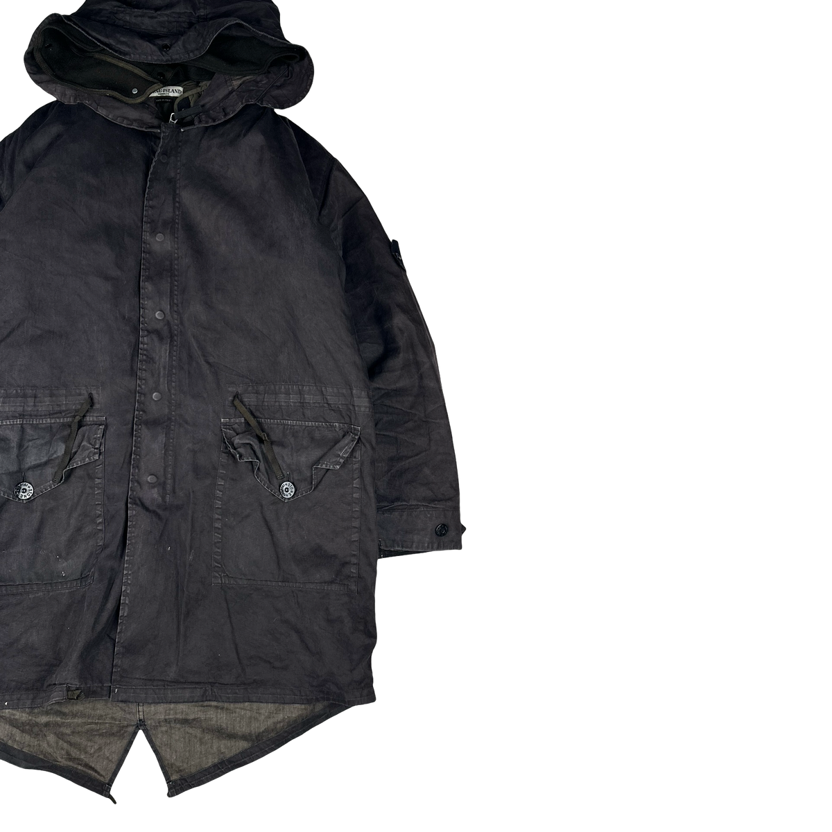 Stone Island 2005 Paul Harvey Lino Flax Dutch Rope Fishtail Parka Jack ...