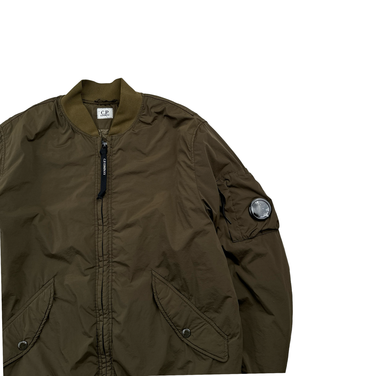 CP Company Khaki Nycra Quilted Bomber Jacket - XL – Mat's Island