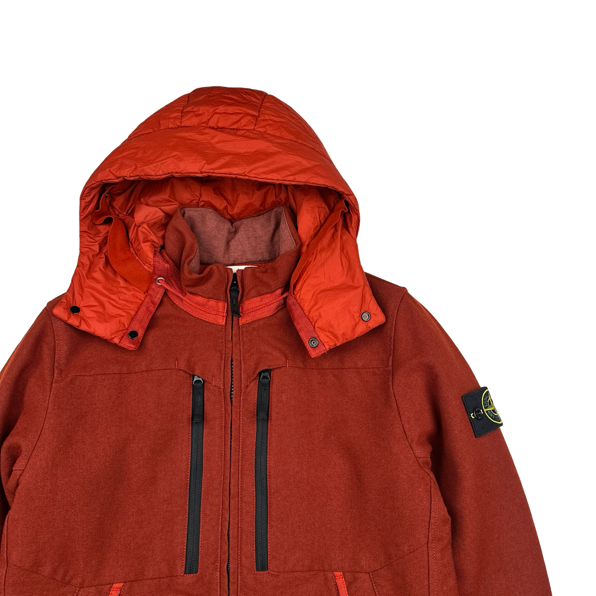 Stone Island Red Saia Doppia Faccia Winter Jacket - Large – Mat's Island