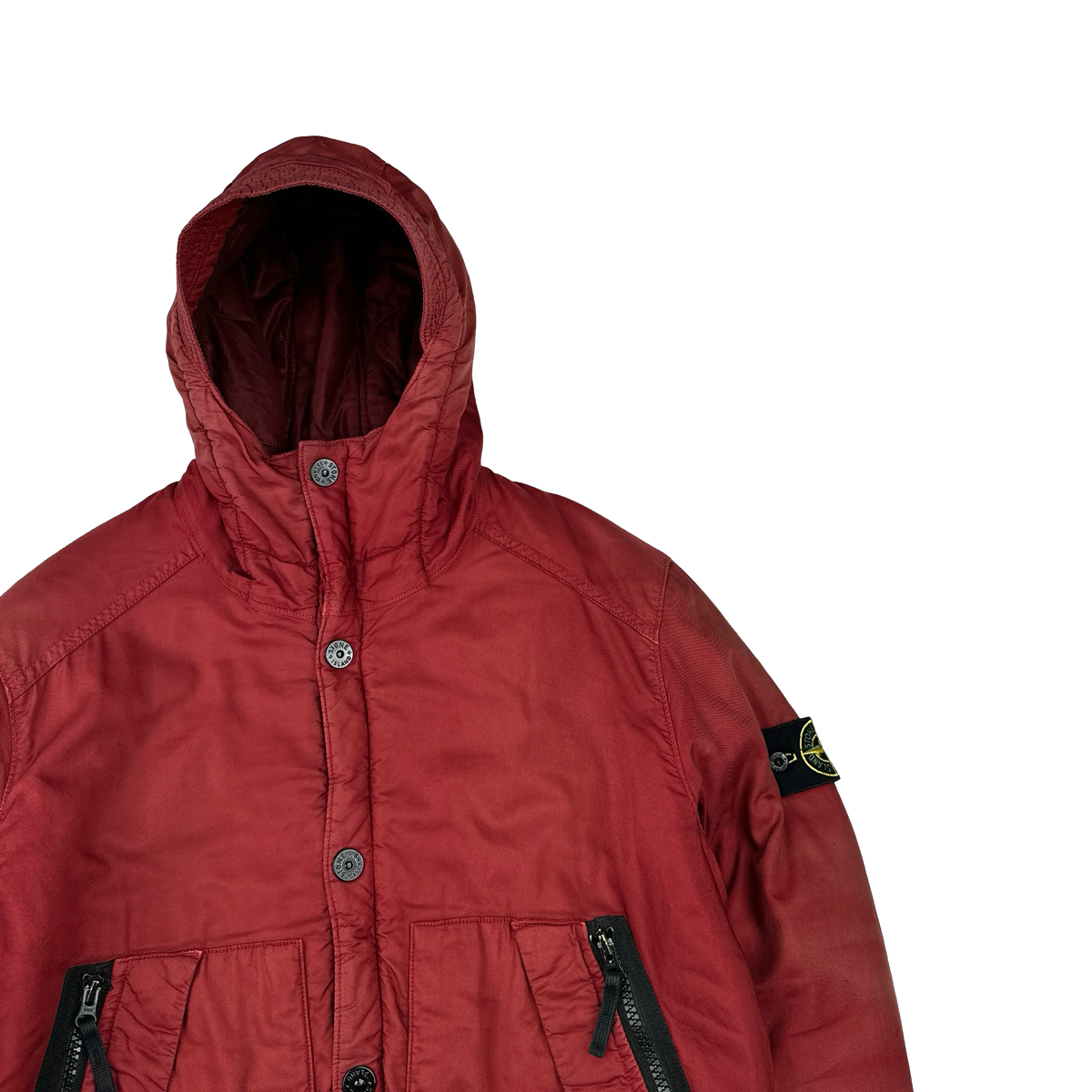 Stone Island 2013 Red Light Thermo Cotton Quilted Jacket - Large – Mat ...