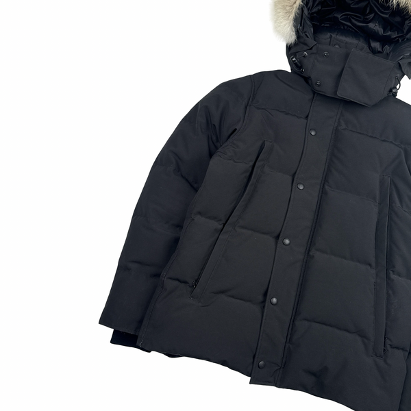 Canada Goose Black Premium Down Carson Coyote Fur Puffer Jacket - Smal ...
