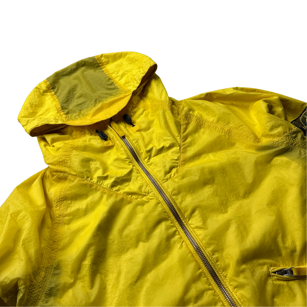 Stone Island 2009 Yellow Archive Mesh Badge Hyperlight Hooded Jacket ...