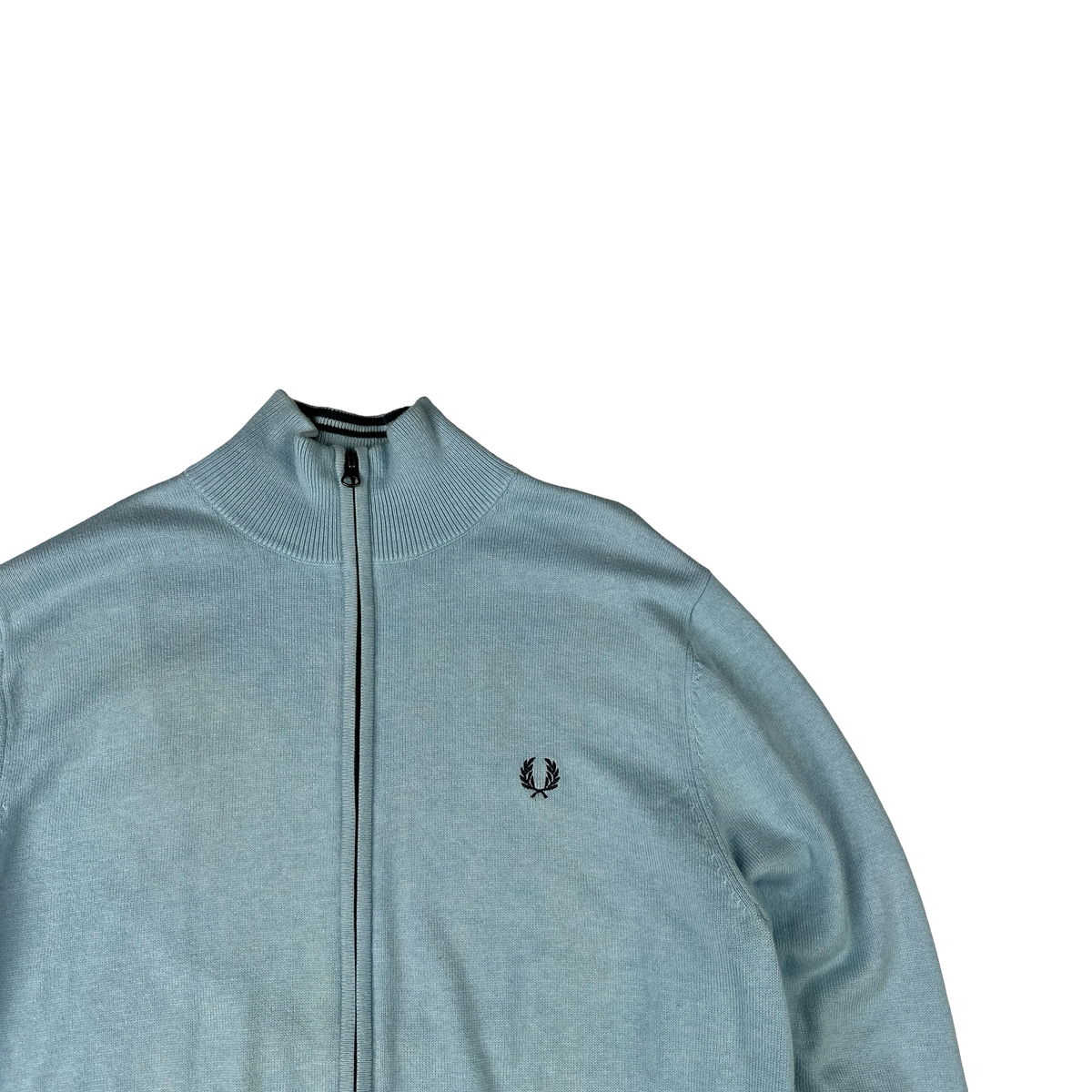 Fred Perry Baby Blue Zipped High Neck Knit - Large – Mat's Island