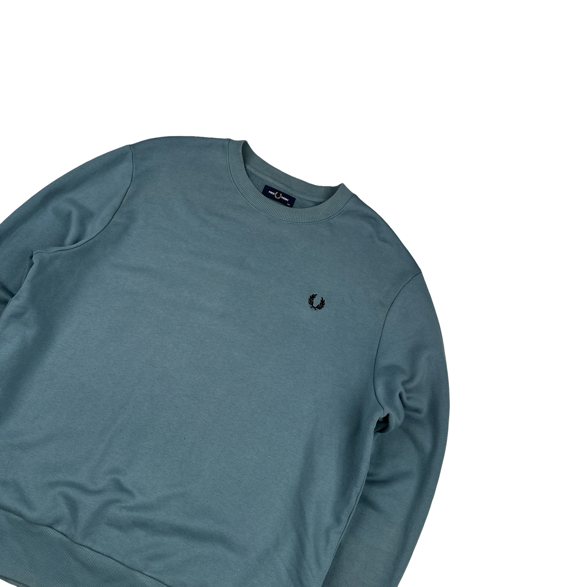 Fred Perry Baby Blue Cotton Crewneck Jumper - XXL – Mat's Island