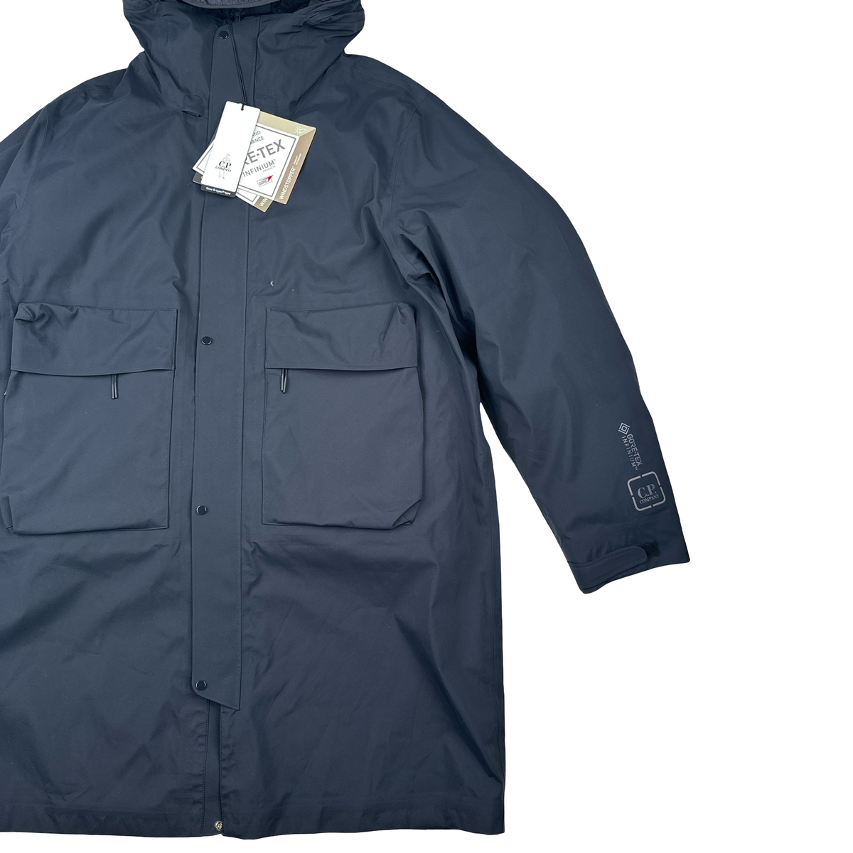 CP Company Navy Gore G-Type Ripstop Down Lined Long Jacket - XXL – Mat ...