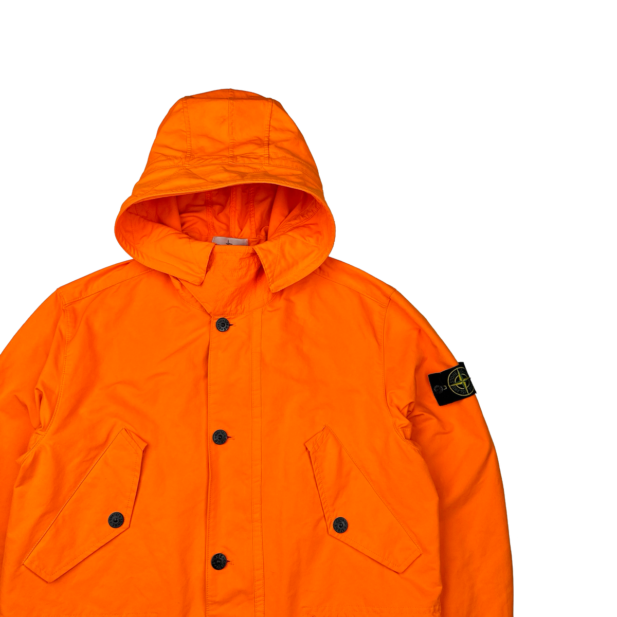 Stone Island 2019 Neon Orange David Fluo Parka Jacket - Large – Mat's ...