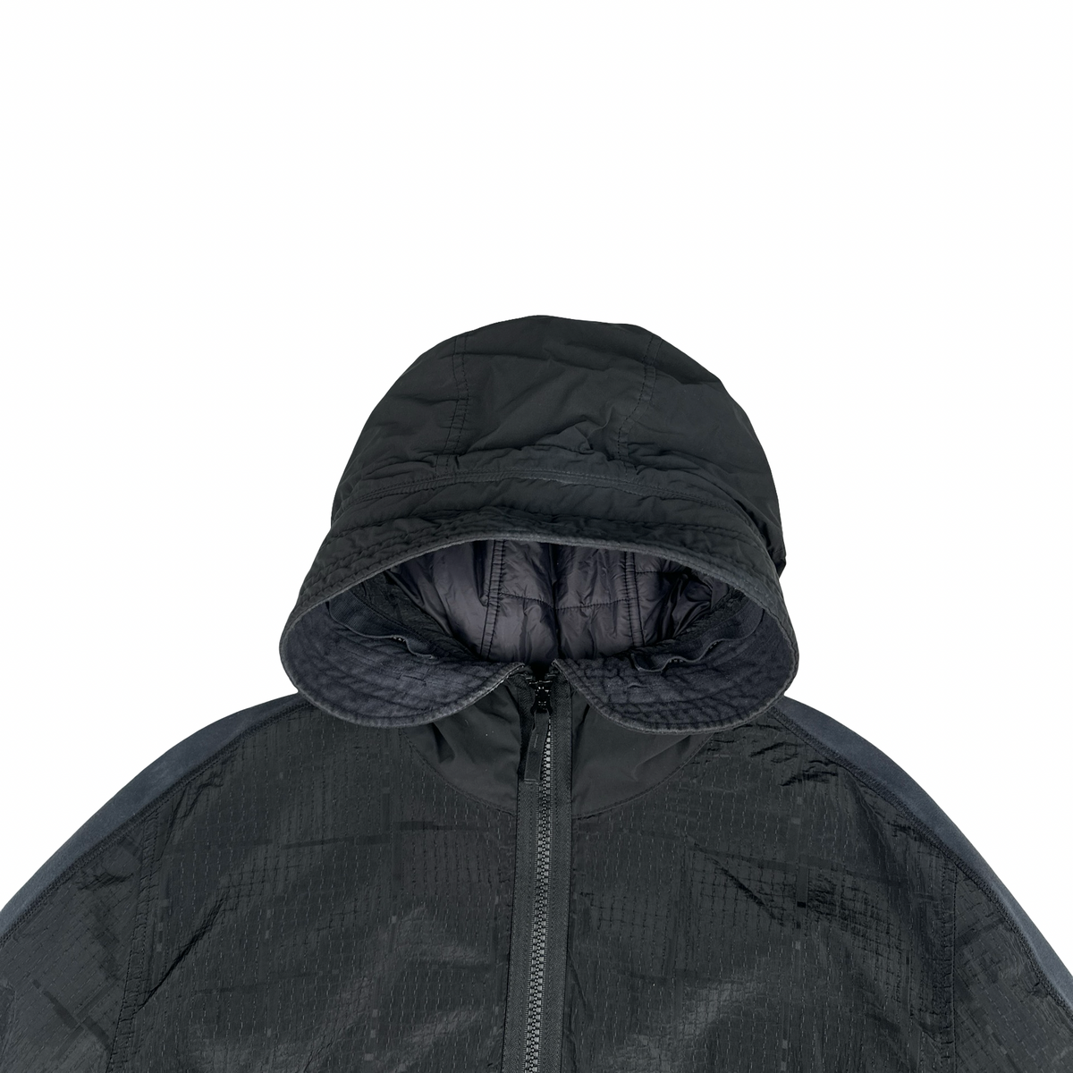 Stone Island 2017 House Check Black Nylon Metal Primaloft Jacket - Lar ...