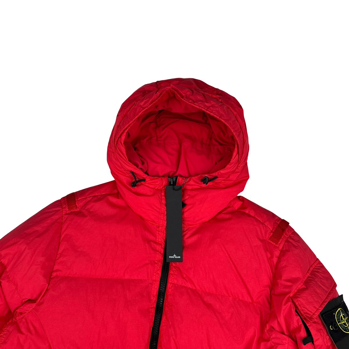 Stone Island 2022 Red Crinkle R-NY Down Puffer Jacket - Medium – Mat's ...