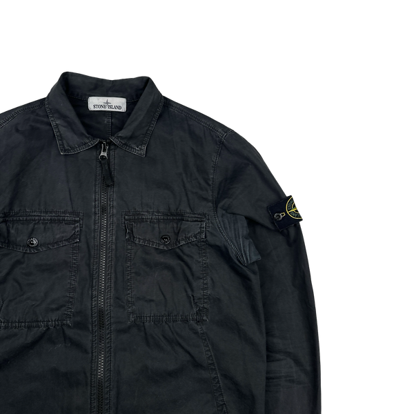 Stone Island Black Cotton Overshirt - Small – Mat's Island