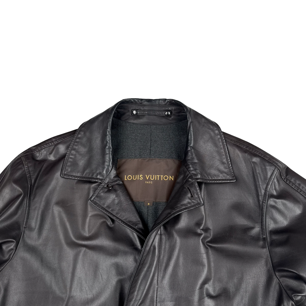 Louis Vuitton Vintage Leather Cashmere Liner Coat - Small – Mat's Island