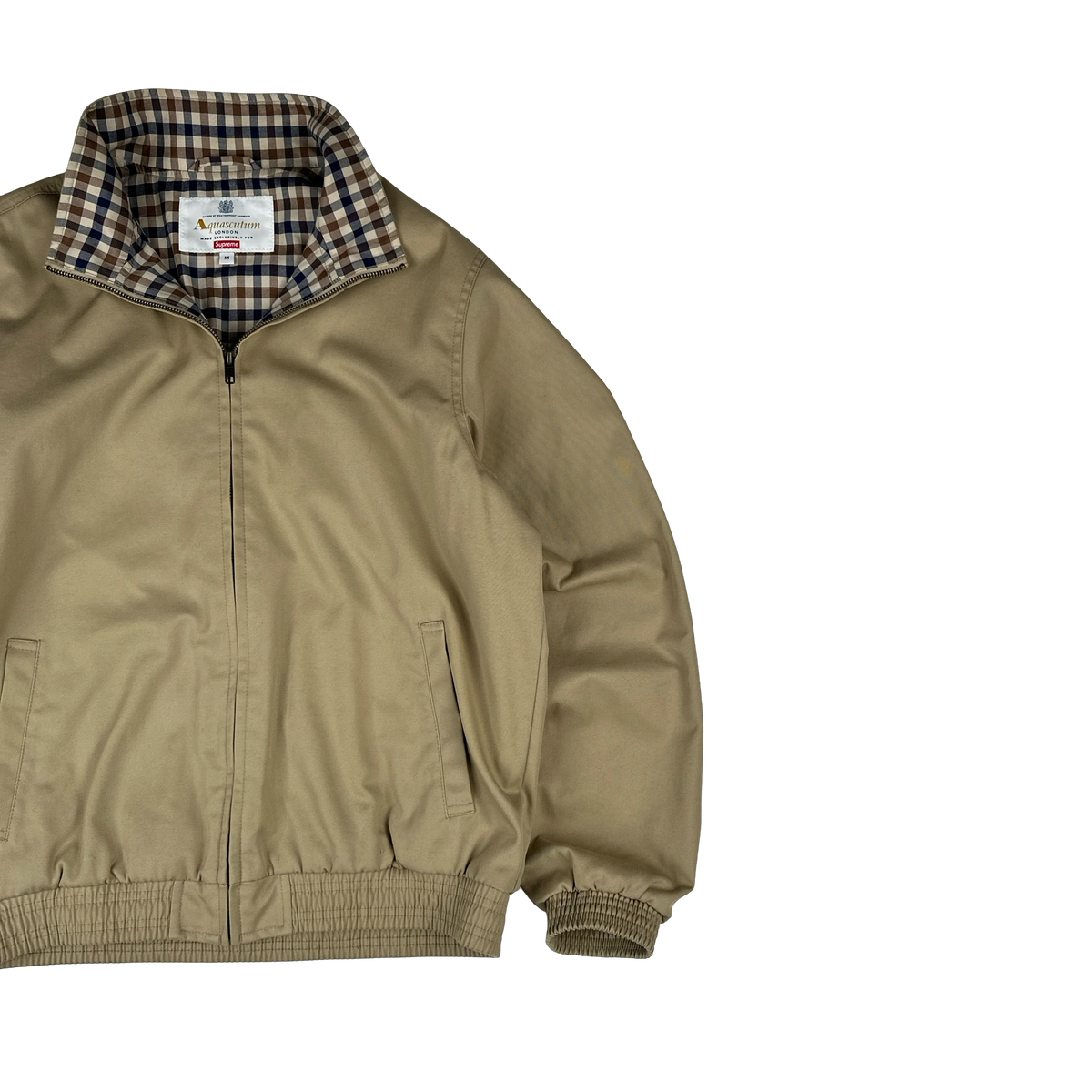 Aquascutum X Supreme Classic Checked Waterproof Harrington Jacket - Me ...