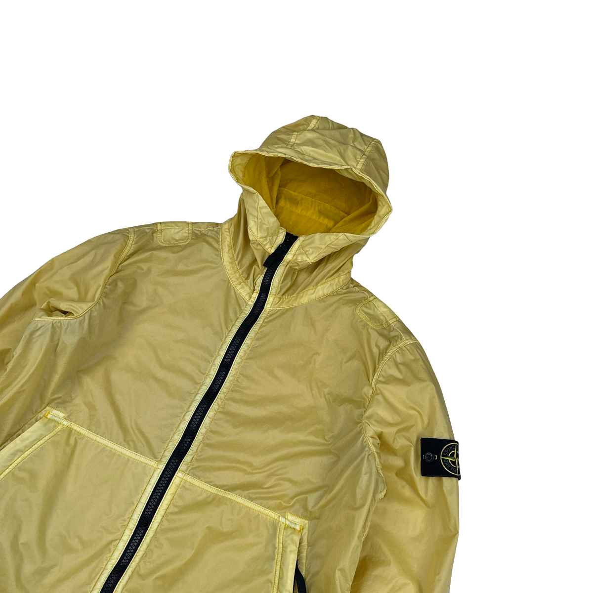 Stone Island 2018 Yellow Lamy Flock Hooded Jacket - Large – Mat's Island