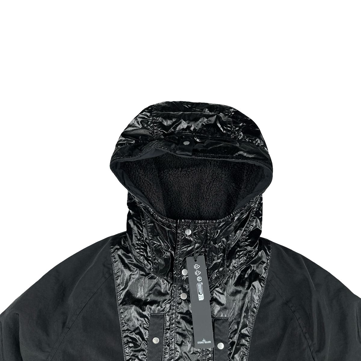 Stone Island 2024 Nylon Panama New Silk Light Fleece Lined Jacket - La ...