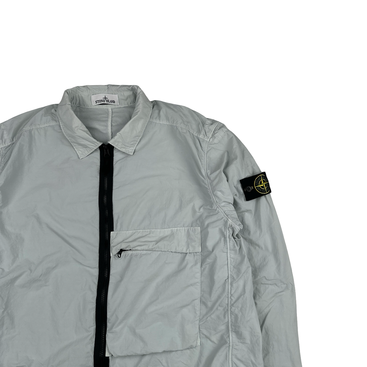 Stone Island 2022 Icy Blue Naslan Light Zipped Overshirt - XXL – Mat's ...