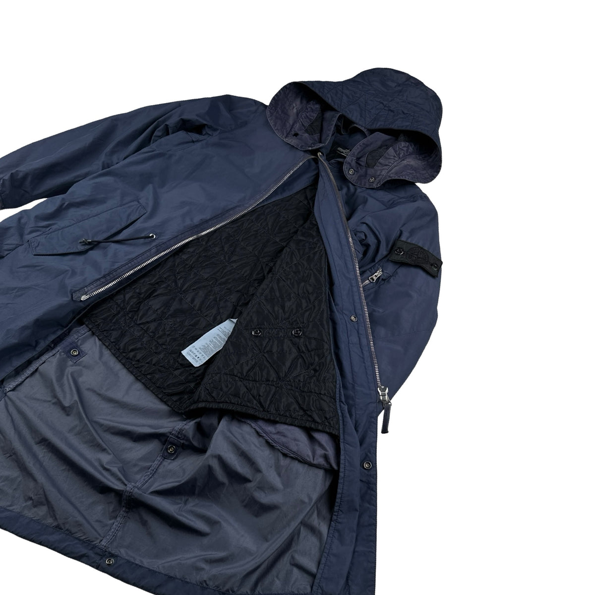 Stone Island 2013 Shadow Project Navy Quilted Fishtail Long Parka Jack ...