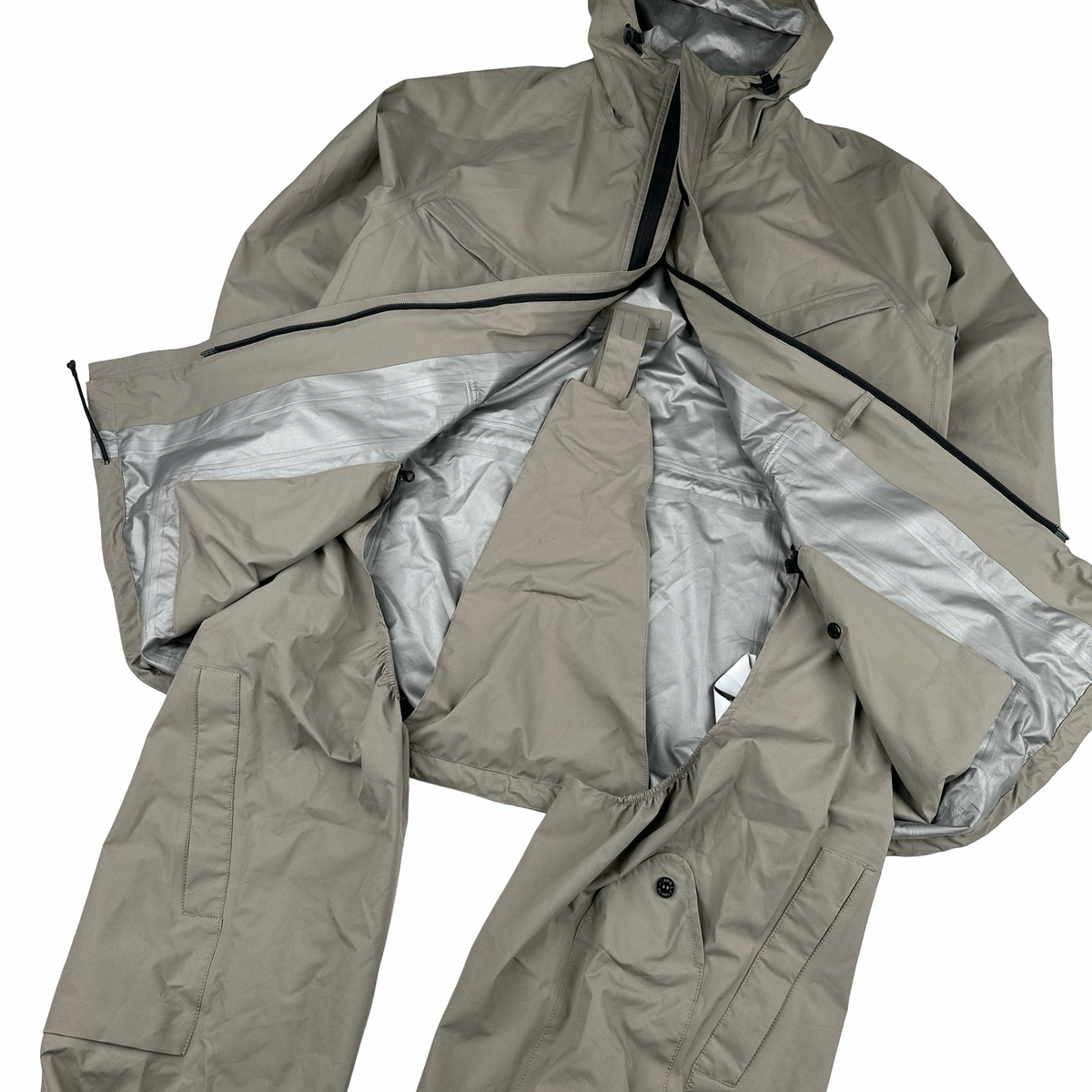 Stone Island 2020 Tan Center Badge Ripstop Goretex Paclite Two In One ...