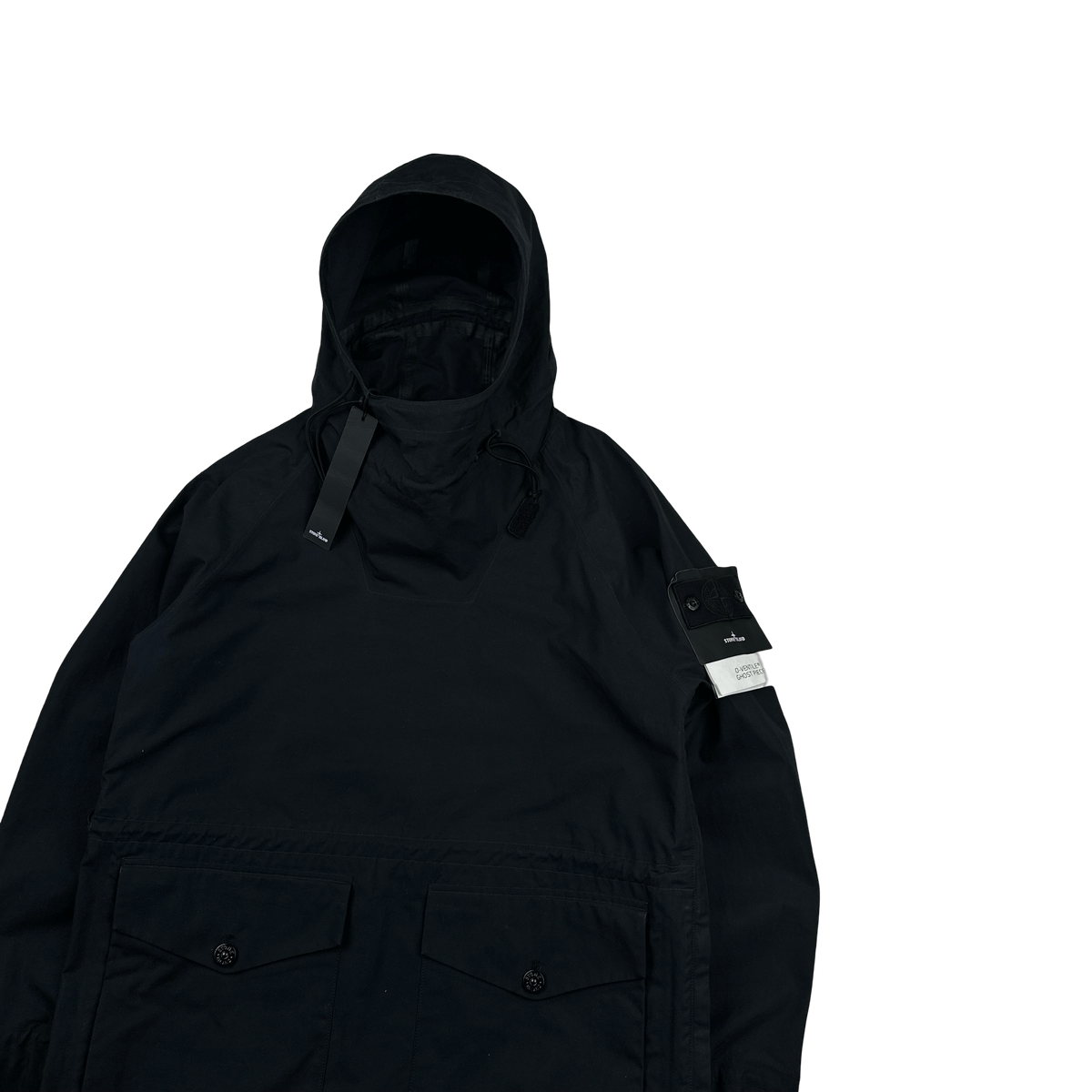 Stone Island 2022 Navy Ghost O-Venile Pullover Smock Jacket - Medium ...