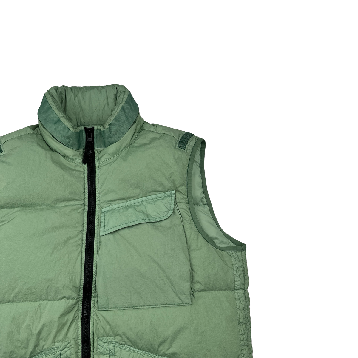 Stone Island 2022 Green Naslan Light Watro Down-TC Gilet - Medium – Mat ...