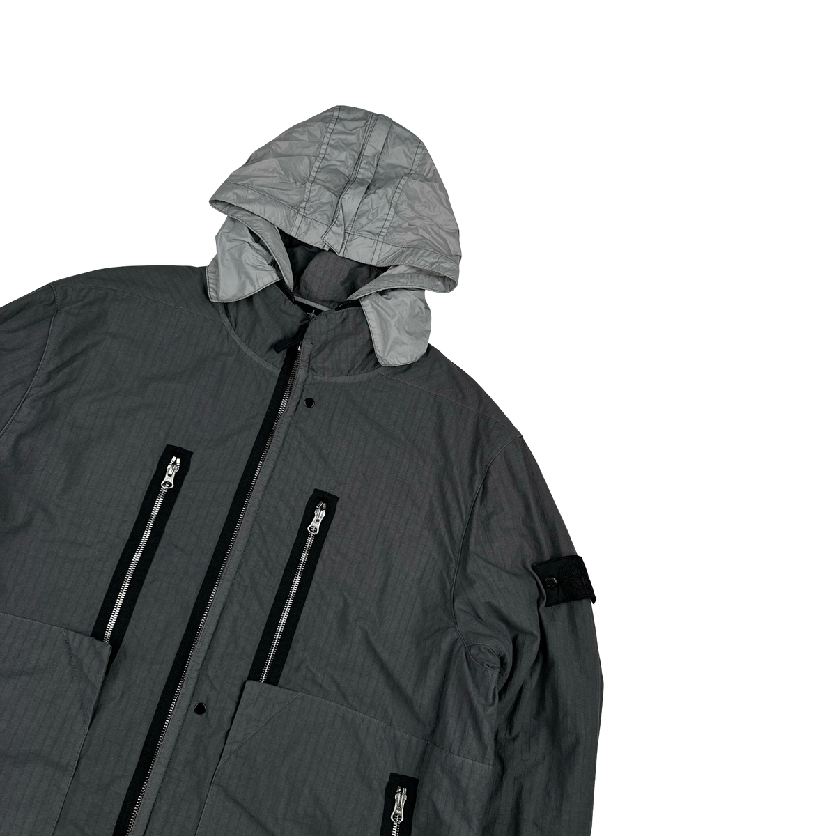 Stone Island 2019 Shadow Project Grey Naslan Rip-Stop Quilted Jacket ...