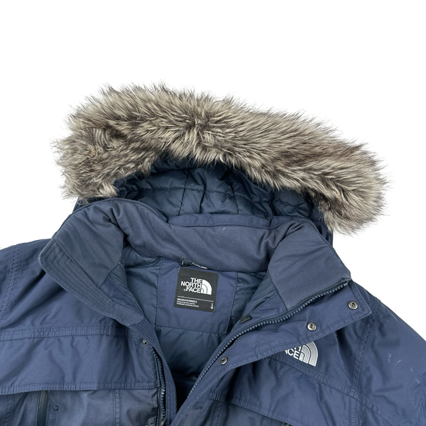 North Face Navy Hyvent McMurdo Down Filled Long Parka Jacket - Large ...