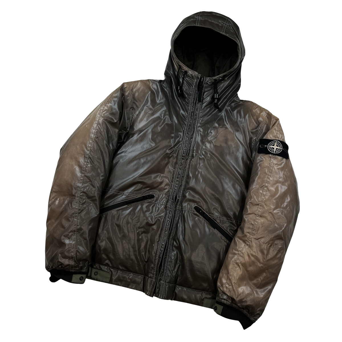 Stone Island Brown Down Filled Ice Jacket - Medium – Mat's Island