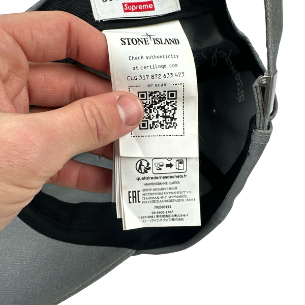 Stone Island X Supreme 2023 Reflective Denim Spellout Cap – Mat's Island