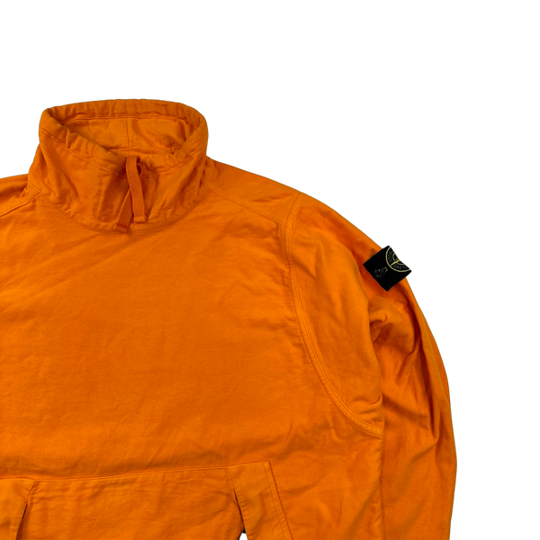 Stone Island 2017 Orange Heavyweight Brushed Cotton Smock - Small – Mat ...