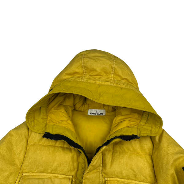 Stone Island 2018 Yellow Lino Resinato Down-TC Puffer Jacket - Small ...